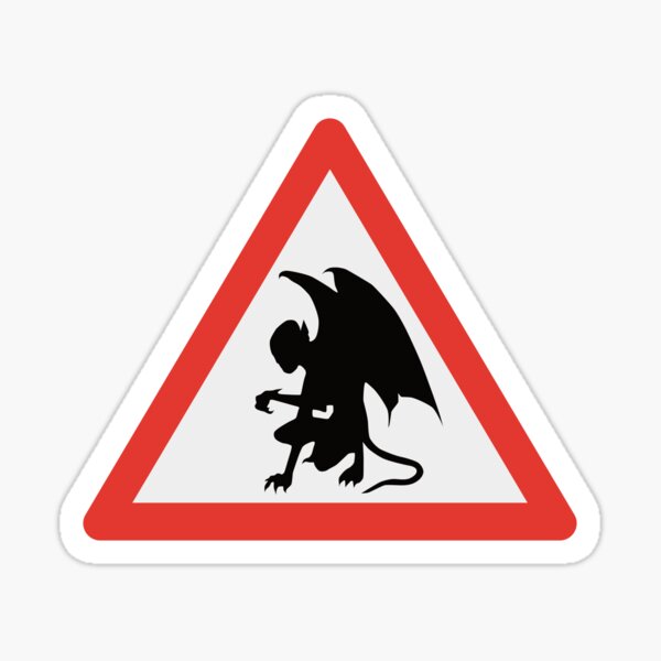 "Demon Devil Satan Road Sign Mythical" Sticker for Sale by GEEK-FACTORY ...