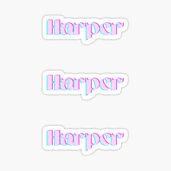 "Harper (name)" Sticker for Sale by worlds-words | Redbubble