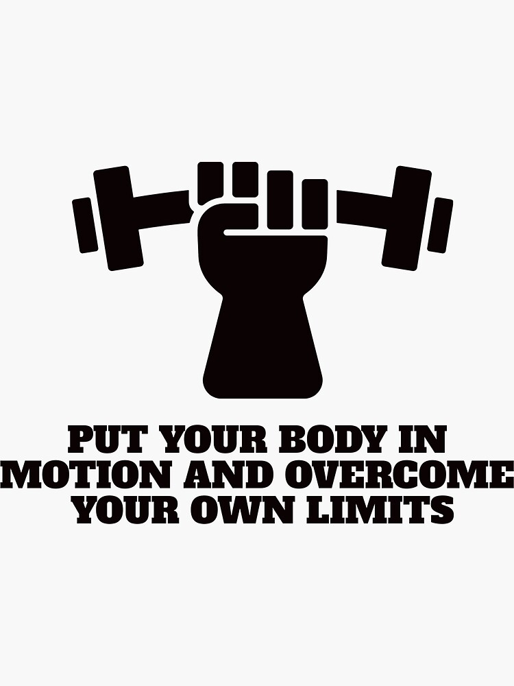 "overcome your limits gym" Sticker for Sale by Rafaelnevess | Redbubble