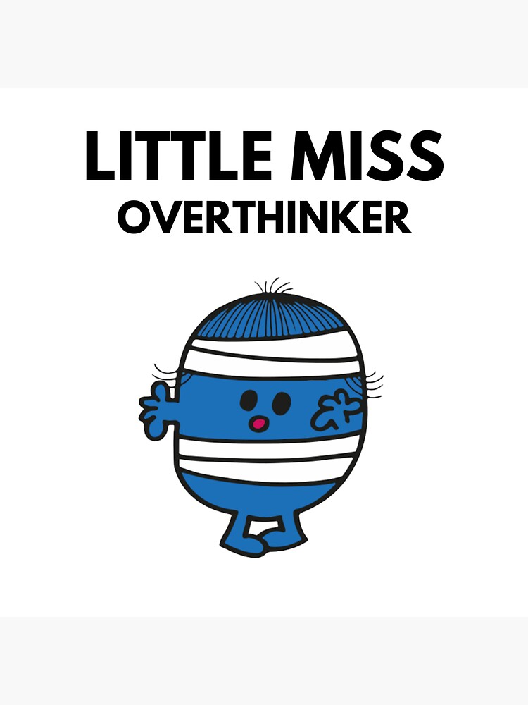 "Little Miss Overthinker" Sticker for Sale by SkortStickers | Redbubble