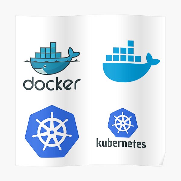 "docker & kubernetes set " Poster for Sale by YAZANBK | Redbubble