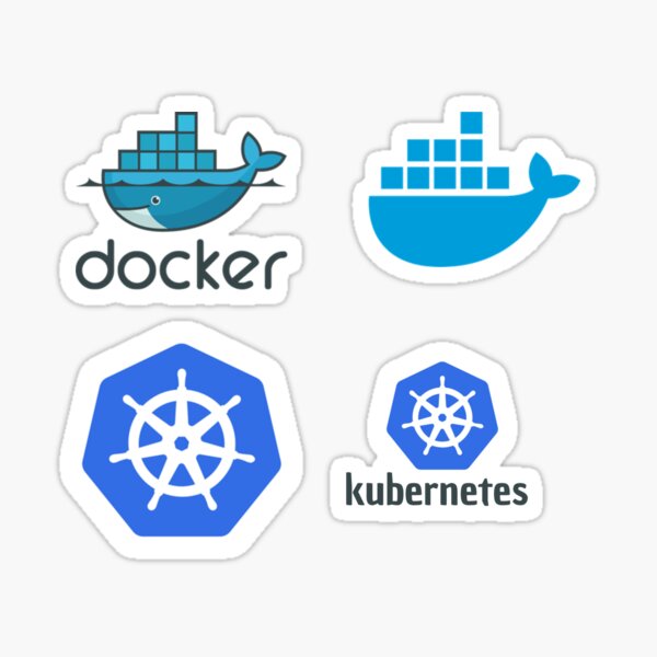 Docker And Kubernetes Set Sticker For Sale By Yazanbk Redbubble