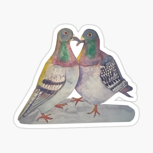 "Cute doves painted in watercolor " Sticker for Sale by altairaleon ...
