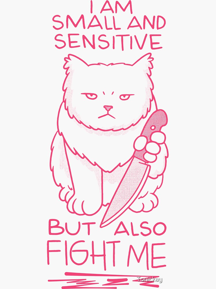 "Small but mighty " Sticker for Sale by Tonickay | Redbubble