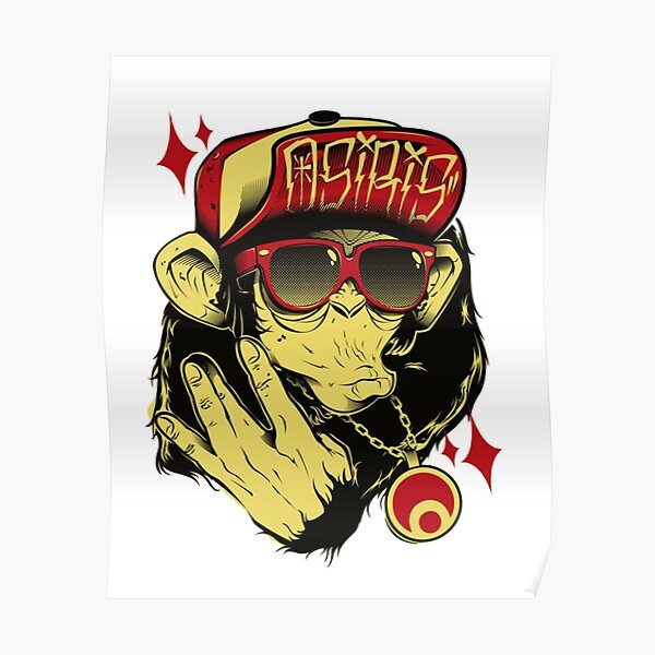 "Monkey Stare Meme" Poster for Sale by All44all | Redbubble