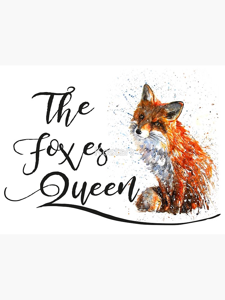 "The Foxes Queen, watercolor, animals, predators, painting, red, orange ...