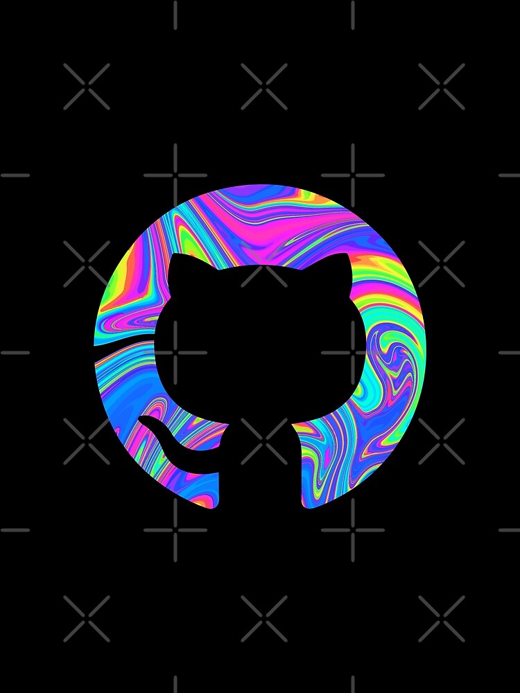 "Psychedelic Github Vaporwave V2" Poster for Sale by designdroplet | Redbubble
