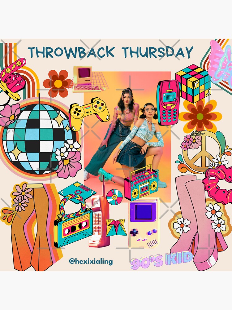"throwback Thursday " Sticker for Sale by annehannah59 | Redbubble