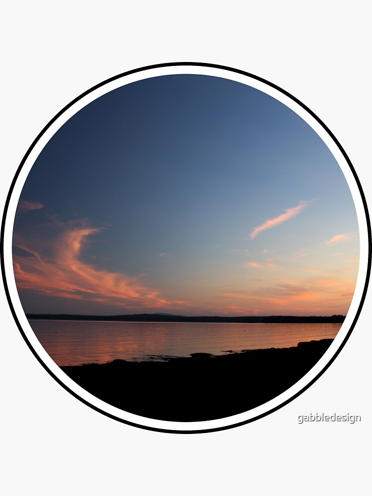 "Maine Bay Sticker" Sticker for Sale by gabbledesign | Redbubble