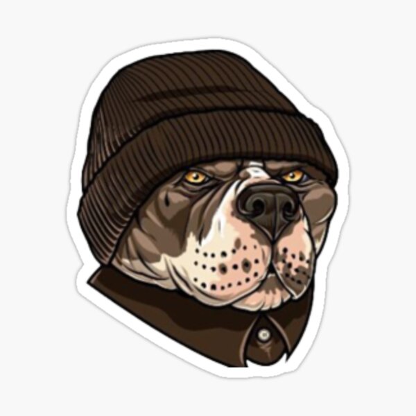 "American Bully Dog Stylish Animal Art Paint" Sticker for Sale by ...