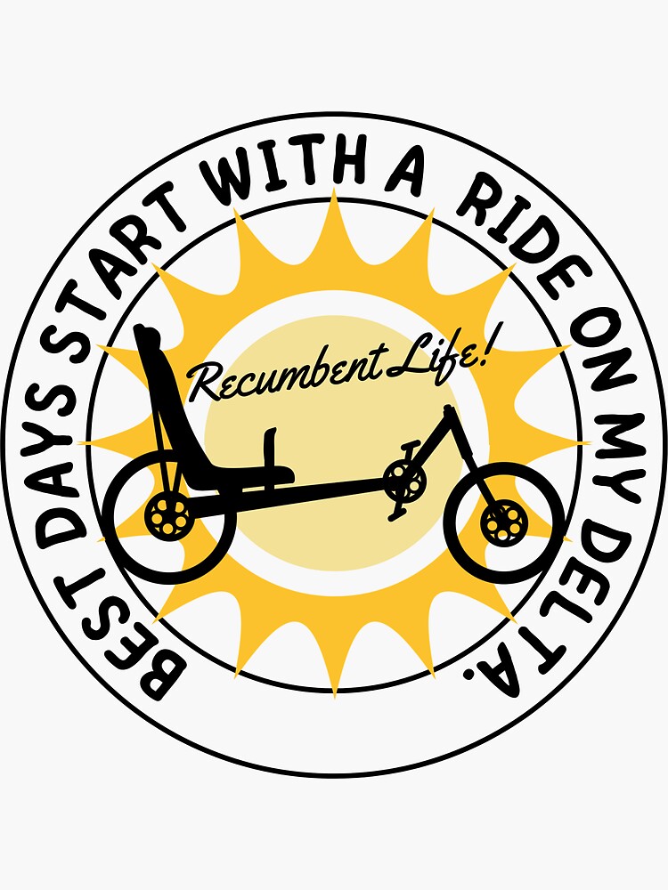 "Recumbent Life Design - Trike On Delta" Sticker for Sale by ...