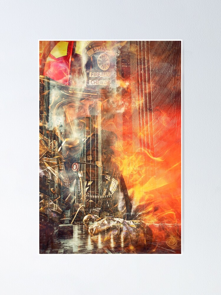"FIREFIGHTER KEEPING THE CITY SAFE" Poster for Sale by Tammera | Redbubble