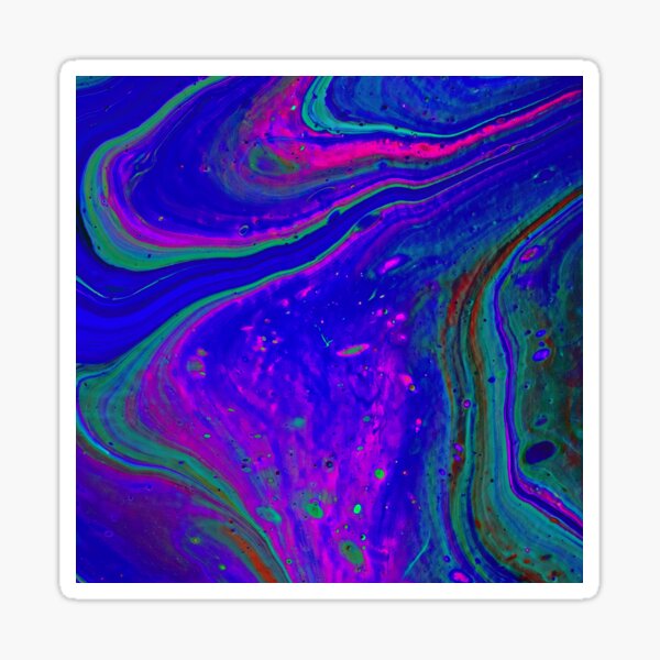 "Psychedelic Thermal Dark Blue Green Trippy Liquid Art Acrylic Liquid ...