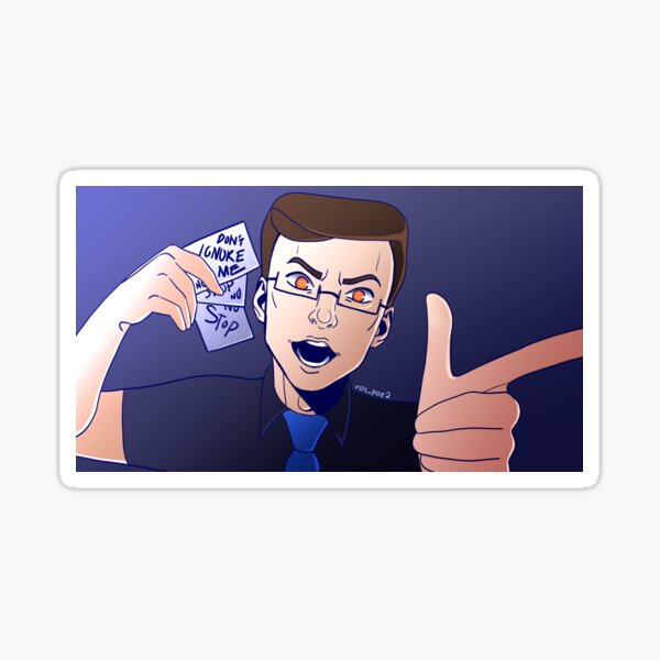 "Insane Orange-Eyed Logan (Sanders Sides)" Sticker for Sale by Ros-Poz2 ...