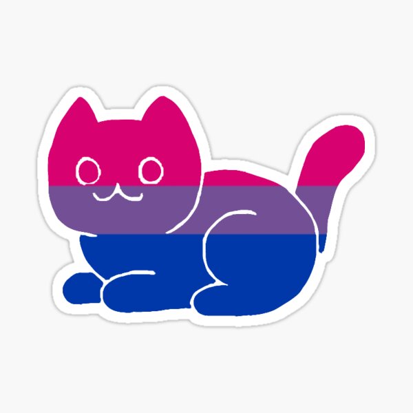 "Bi Pride Flag Cat" Sticker for Sale by zoocuties | Redbubble