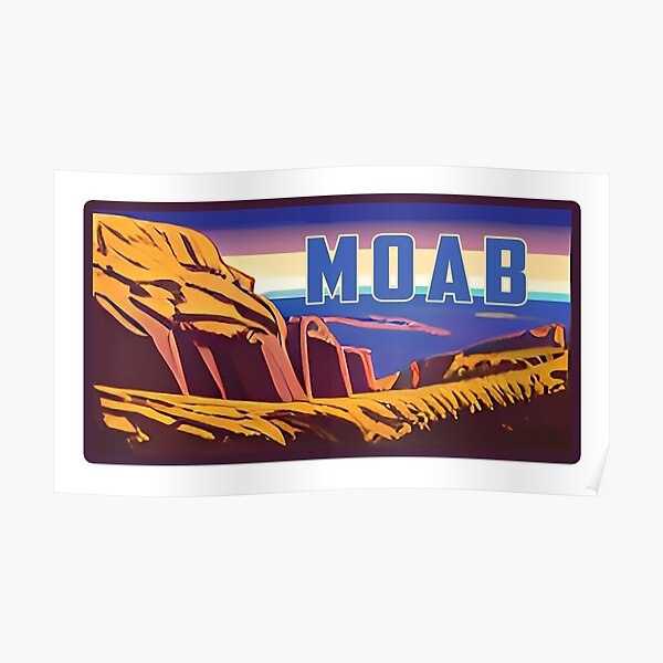 "Vintage Moab National Park Utah Outdoors Nature Moab" Poster for Sale ...