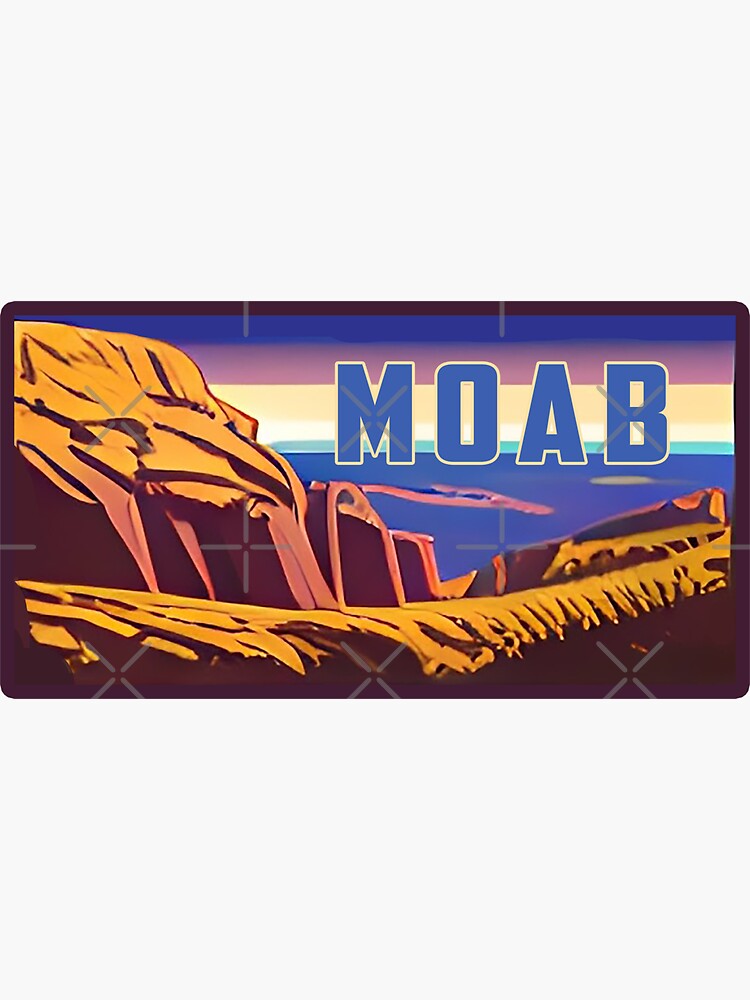 "Vintage Moab National Park Utah Outdoors Nature Moab" Sticker for Sale ...