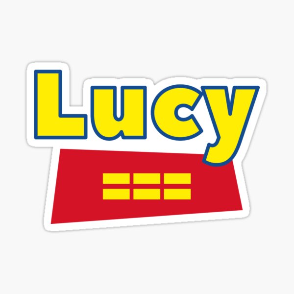 "LUCY NAME" Sticker for Sale by CalliopeCr | Redbubble