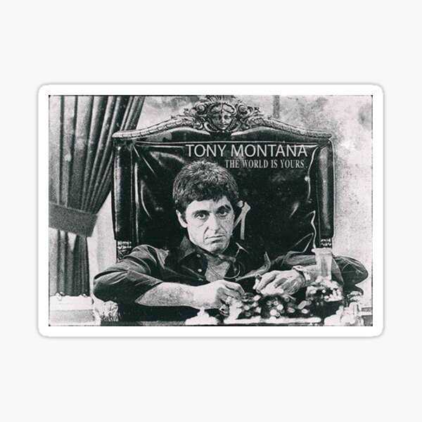 "Tony montana scarface" Sticker for Sale by sone420 | Redbubble