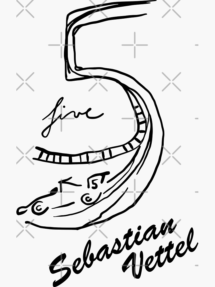 "Sebastian Vettel 5" Sticker for Sale by TheDesignSeries | Redbubble