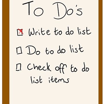 "To do list" Sticker for Sale by justNickoli | Redbubble