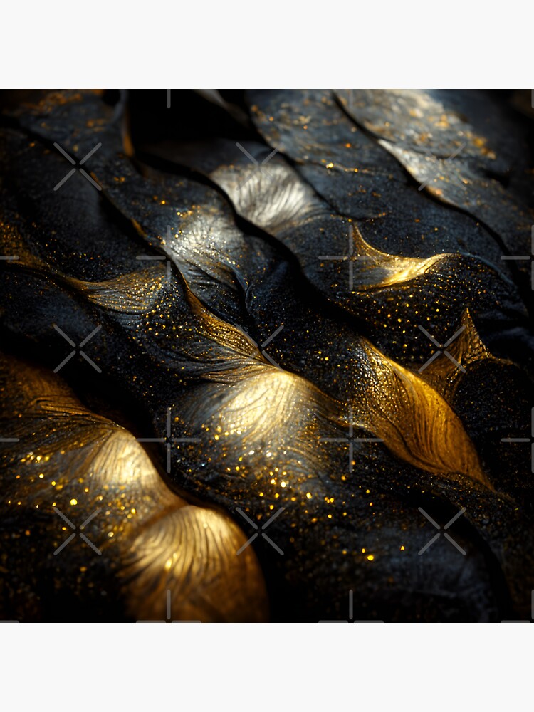 "Deluxe Gold Metal Pattern Dark Golden Metallic Texture" Sticker for ...