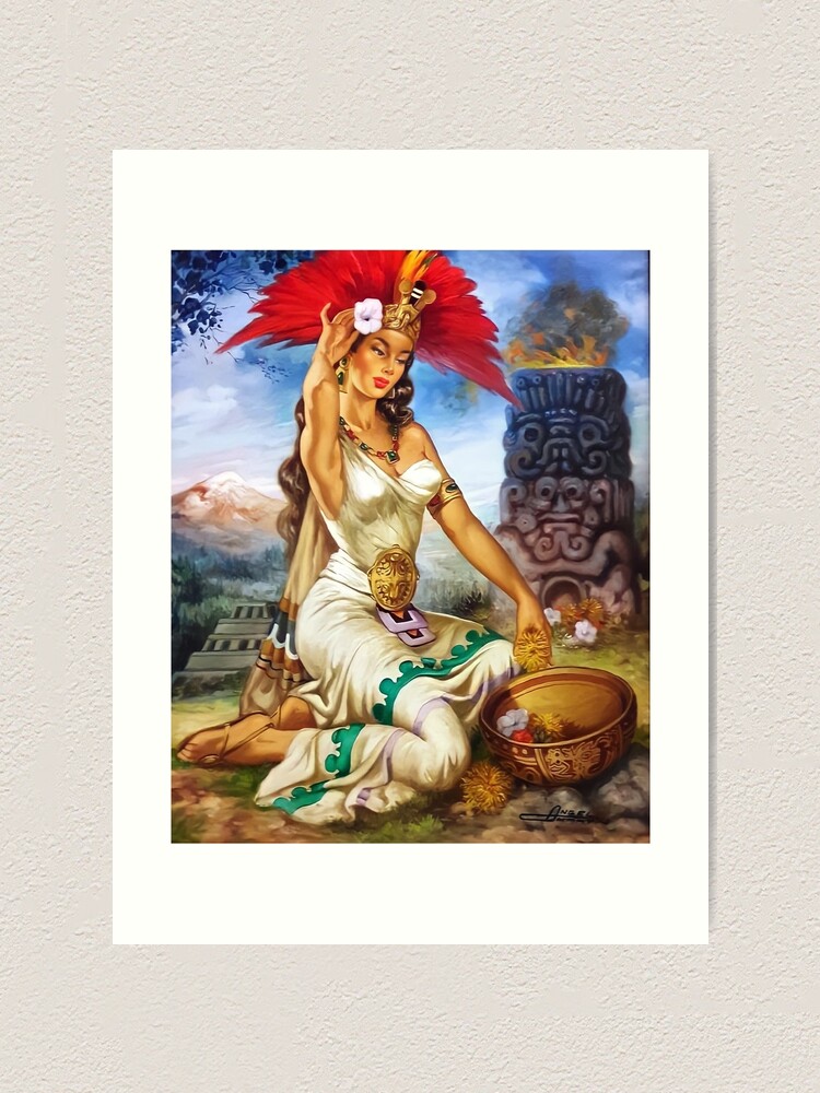 "Aztec Native Mayan Apache Girl" Art Print for Sale by the365tstore ...
