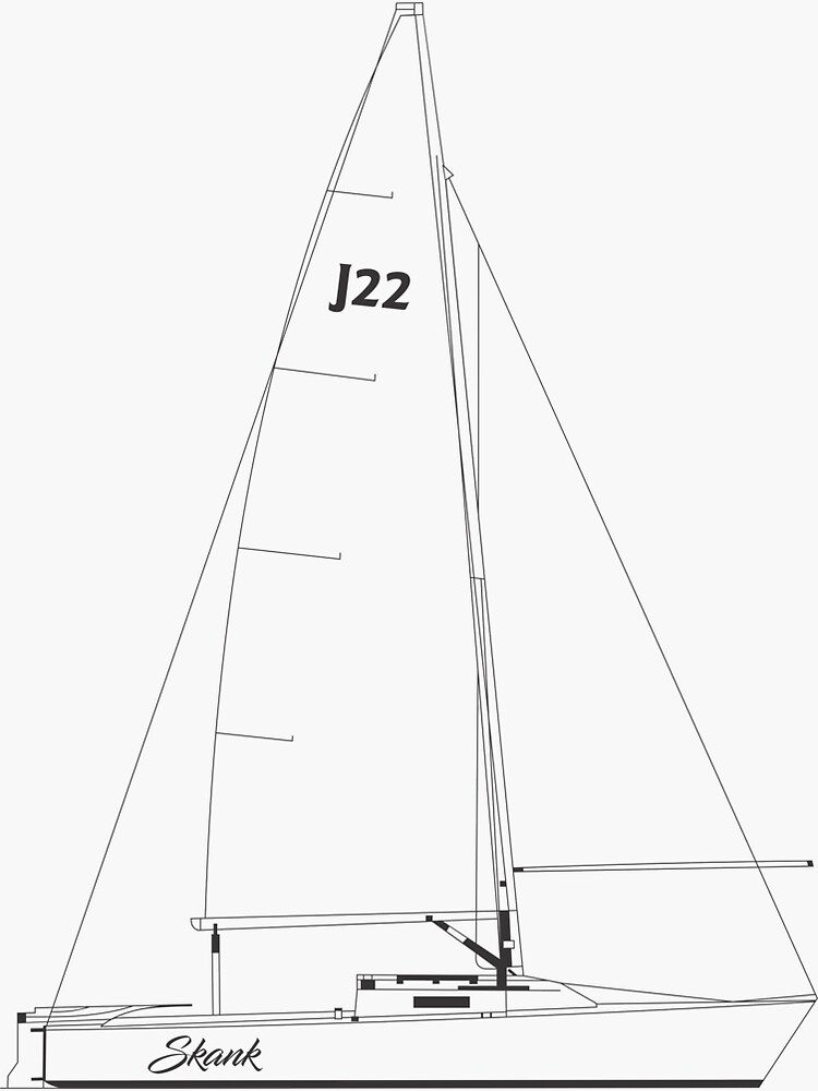 "J22 Skank Line Drawing" Sticker for Sale by G-B-C-A | Redbubble