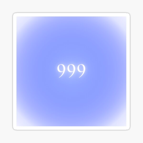 "999" Sticker for Sale by simranart | Redbubble
