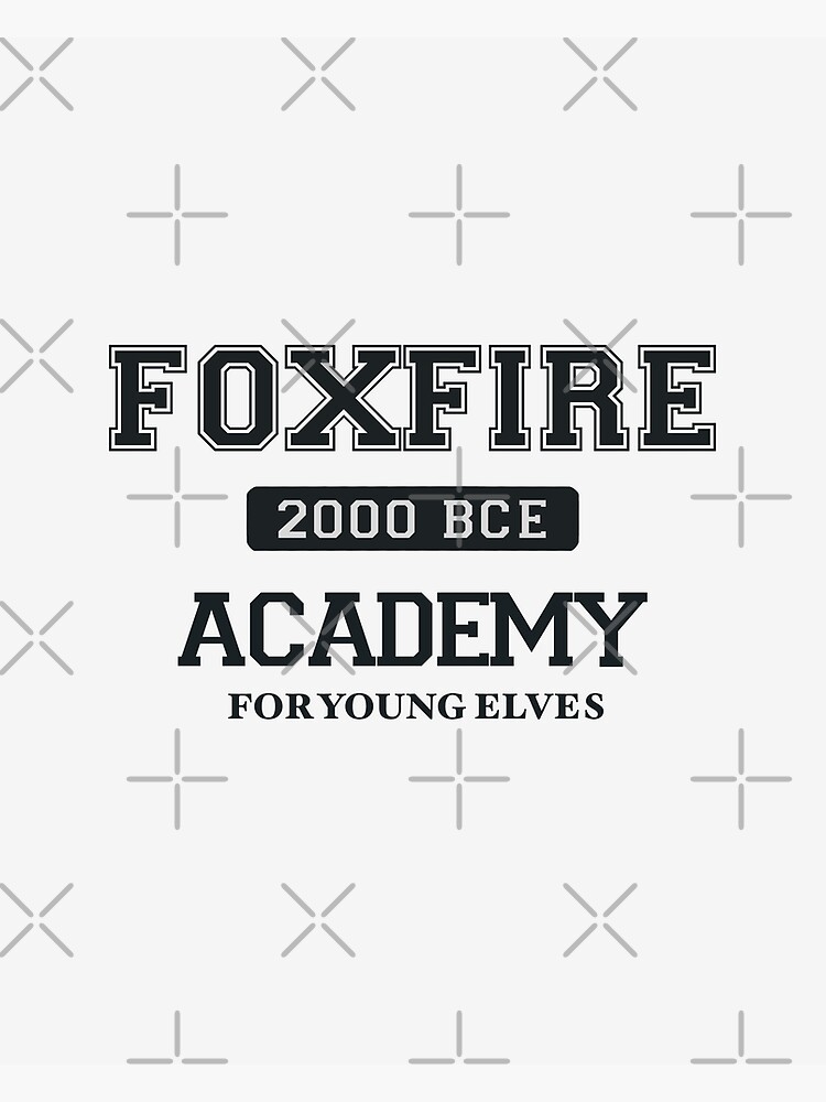 "Foxfire Academy Black Logo" Poster for Sale by tendoggg | Redbubble
