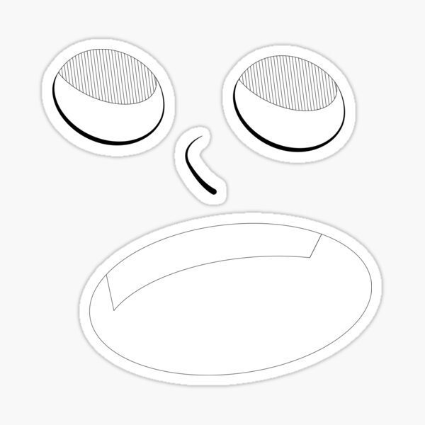 "scared funny face" Sticker for Sale by atdesigns93 | Redbubble