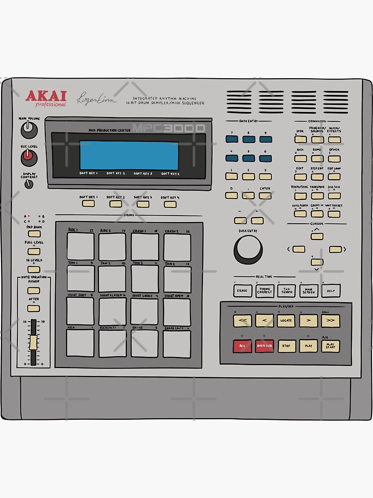 "MPC 3000" Sticker for Sale by GoodnRich | Redbubble