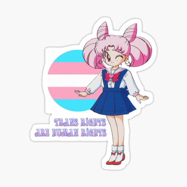 "trans rights chibiusa" Sticker for Sale by veronica1989 | Redbubble