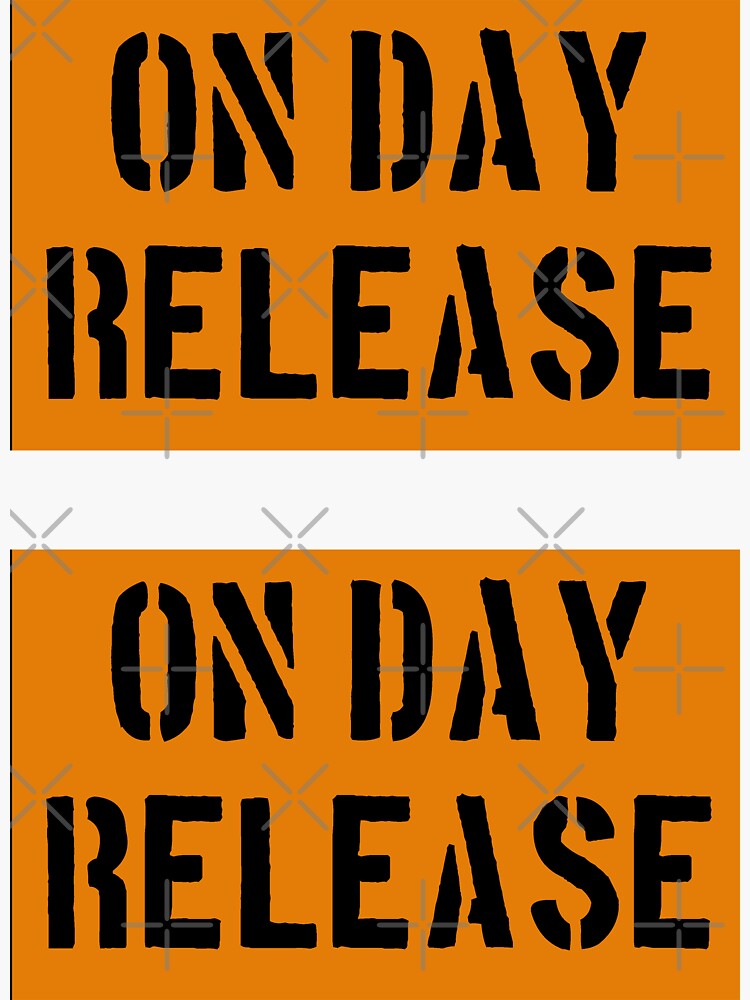 "On Day Release. Funny Novelty. Prison Joke. Jail joke. Prisoner Inmate ...