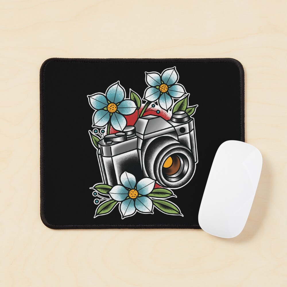 "Vintage Camera and flowers Traditional Tattoo" Sticker for Sale by ...