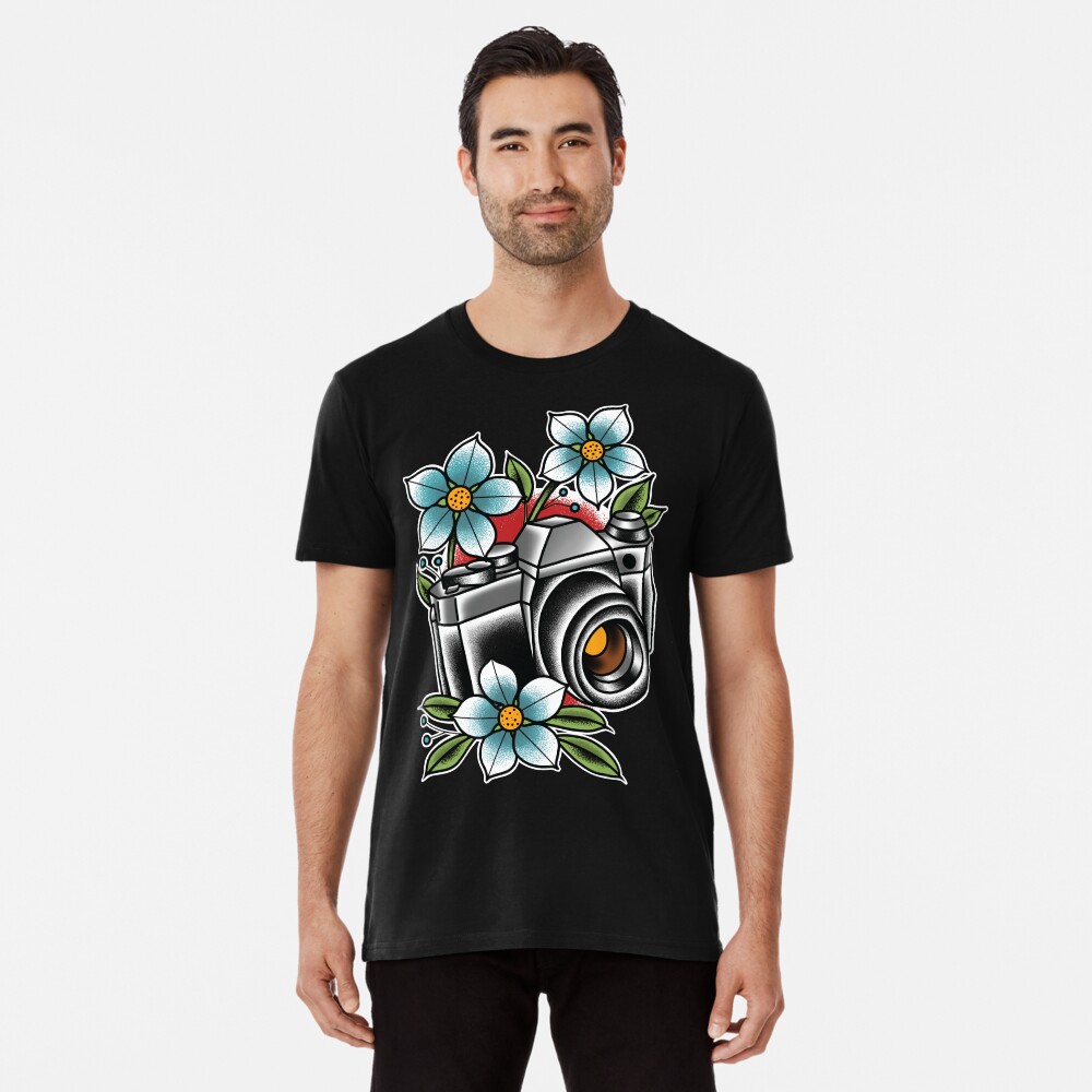 "Vintage Camera and flowers Traditional Tattoo" Sticker for Sale by ...