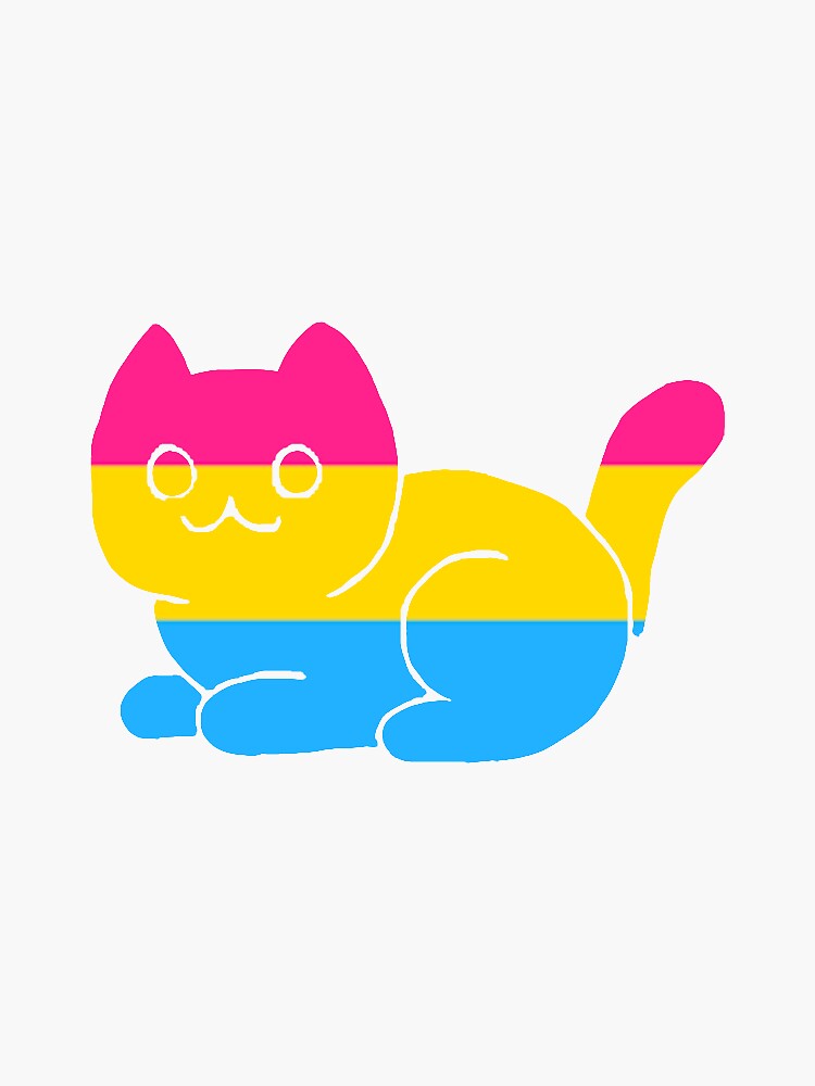 "Pan Pride Flag Cat" Sticker for Sale by zoocuties | Redbubble