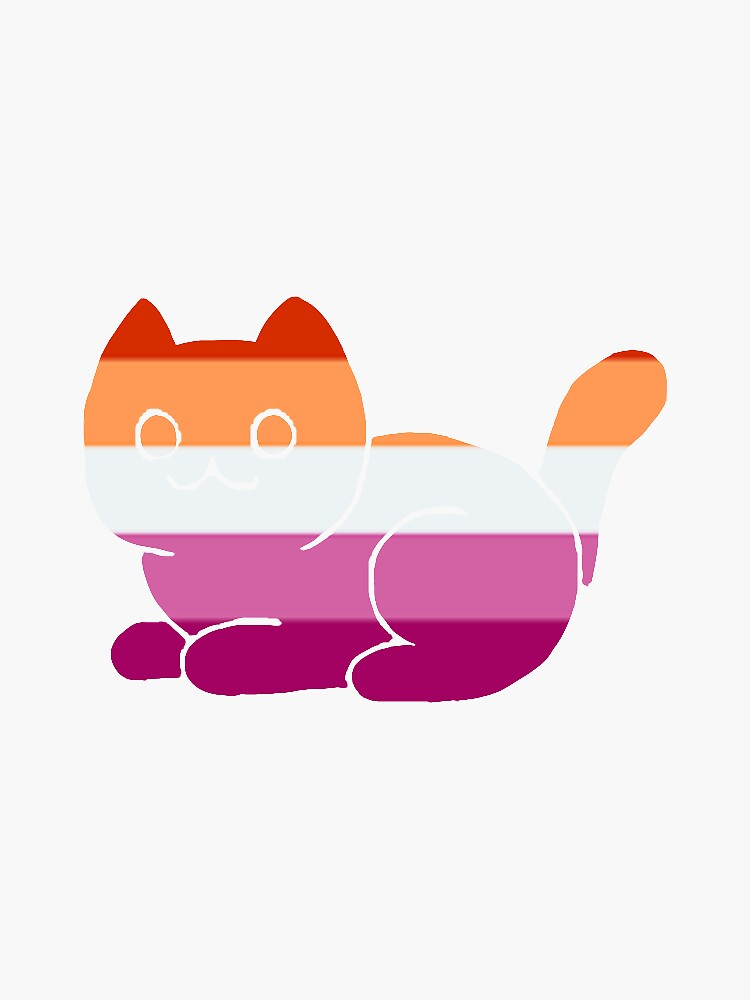 "Lesbian WLW Pride Flag Cat" Sticker for Sale by zoocuties | Redbubble