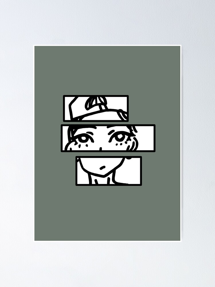 "Monotone Lineart Guy with Cap" Poster for Sale by angelette-co3 ...