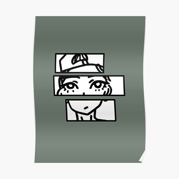 "Monotone Lineart Guy with Cap" Poster for Sale by angelette-co3 ...