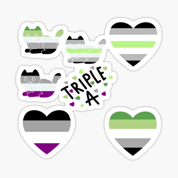 "Triple A Ace Aro Agender Sticker Pack " Sticker for Sale by zoocuties ...