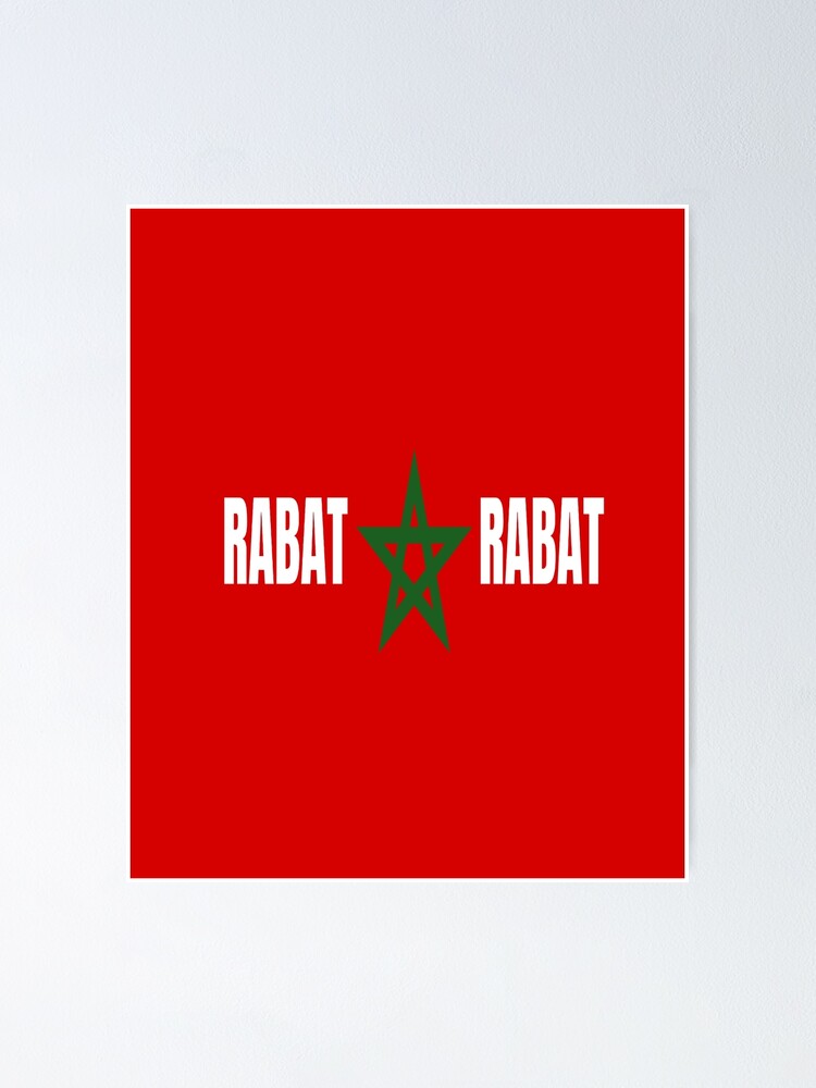 "Morroco Flag Rabat" Poster for Sale by worldpopulation | Redbubble