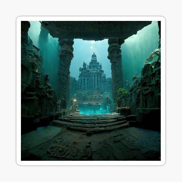 "The Lost City of Atlantis 3" Sticker for Sale by ai-picasso | Redbubble