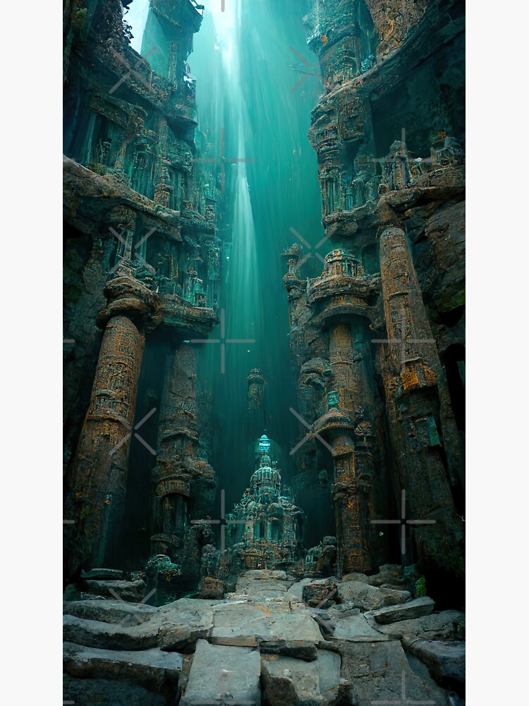 "The Lost City of Atlantis 7" Sticker for Sale by ai-picasso | Redbubble