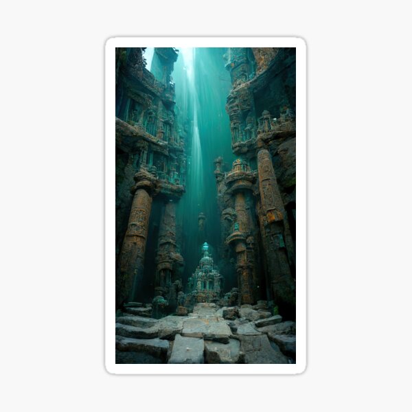 "The Lost City of Atlantis 7" Sticker for Sale by ai-picasso | Redbubble