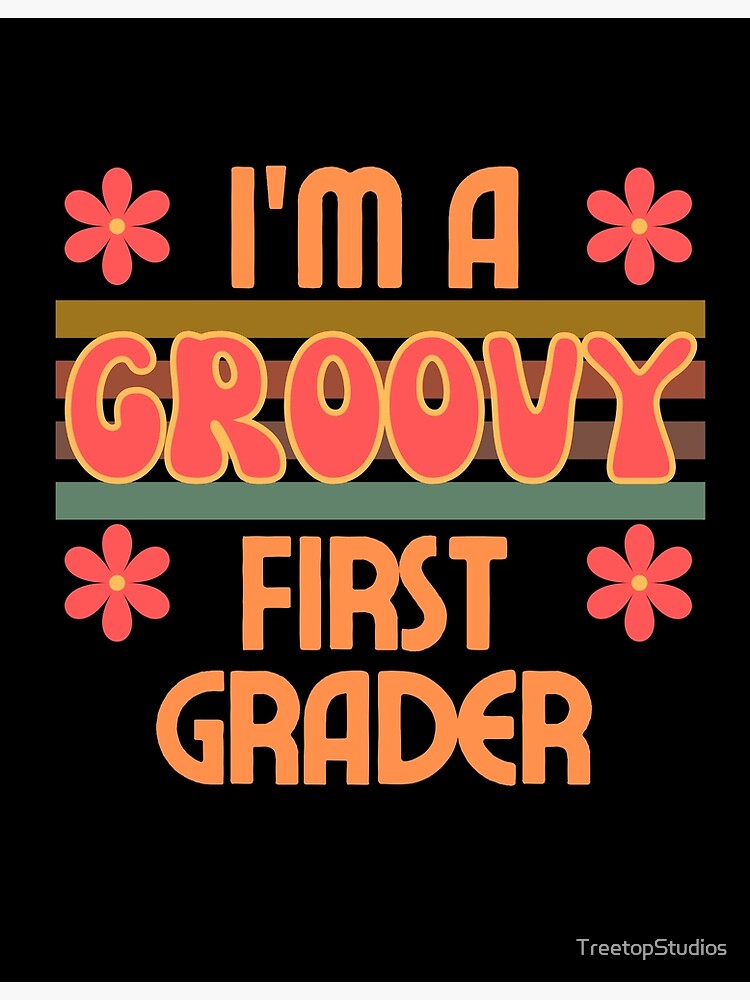 Póster «Soy un Groovy First Grade 70s Design para volver a la escuela ...
