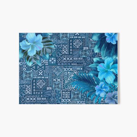 "Hawaiian Ulu Tapa and Hibiscus Fusion" Art Board Print for Sale by ...