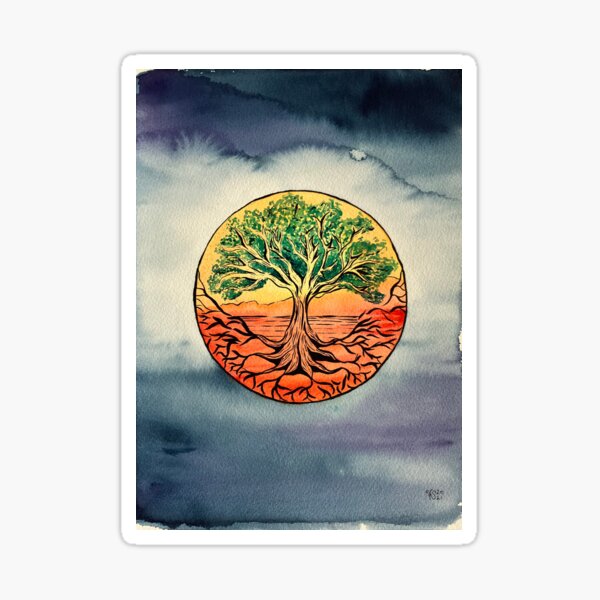 "Tree of Life" Sticker for Sale by sandmannarts | Redbubble