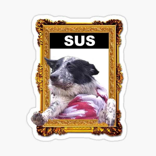 "Sus puppy" Sticker for Sale by Pcshworld | Redbubble
