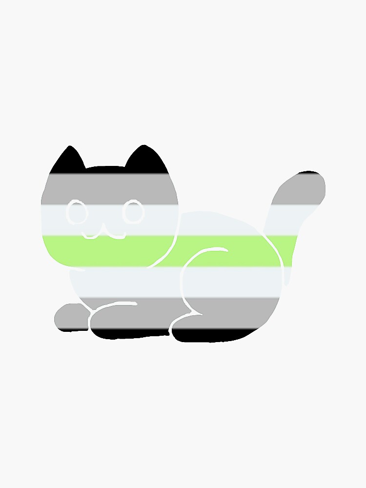 "Agender Pride Flag Cat" Sticker for Sale by zoocuties | Redbubble
